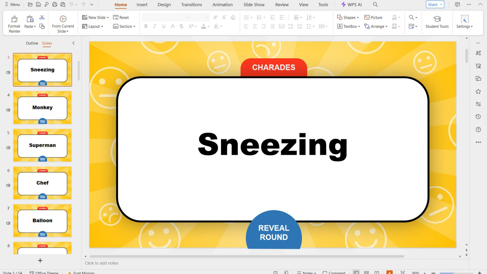 Charades Powerpoint Family Game – twixdesigns